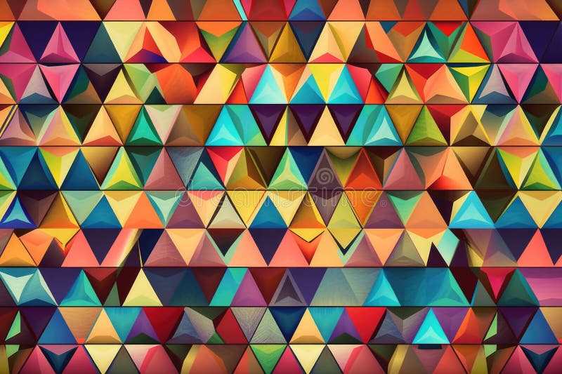 Tessellation of Triangles in Different Colors, Forming Intricate ...