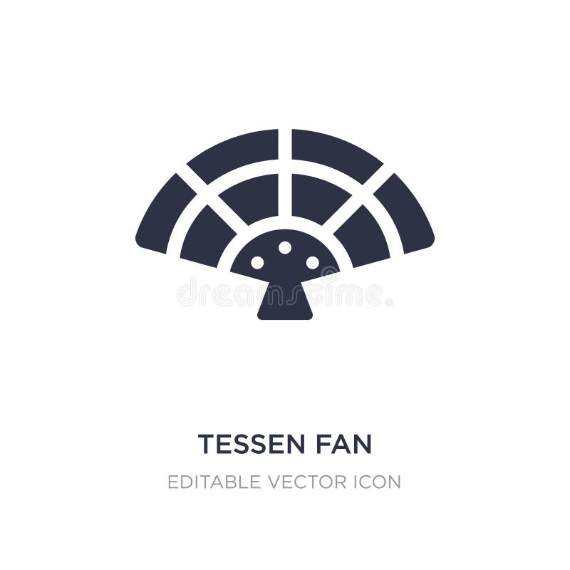 Tessen Fan Icon on White Background. Simple Element Illustration from ...