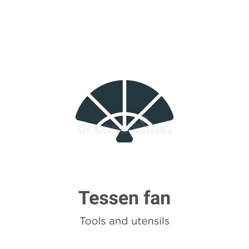 Tessen Fan Icon in Different Style Vector Illustration. Two Colored and ...