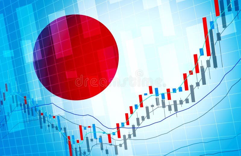 Japan Economy Global Market Background Design Chart Material Graph ...