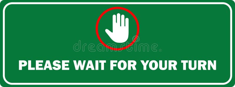 Waiting Symbol Waiting Area Sign Green Color Waiting Room Vector ...