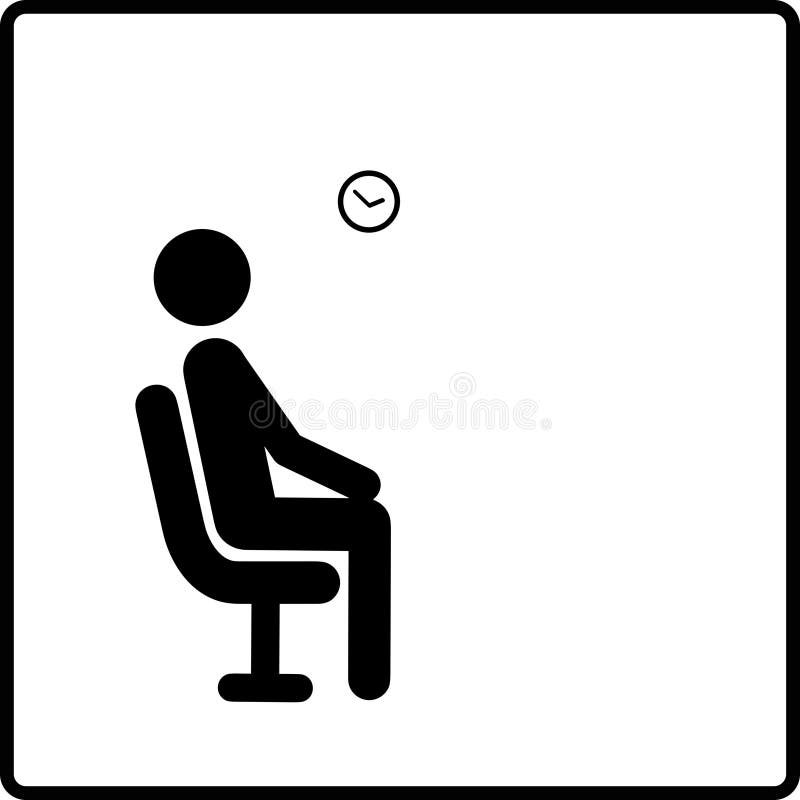 Waiting Symbol Waiting Area Sign Green Waiting Room Vector Waiting Room ...