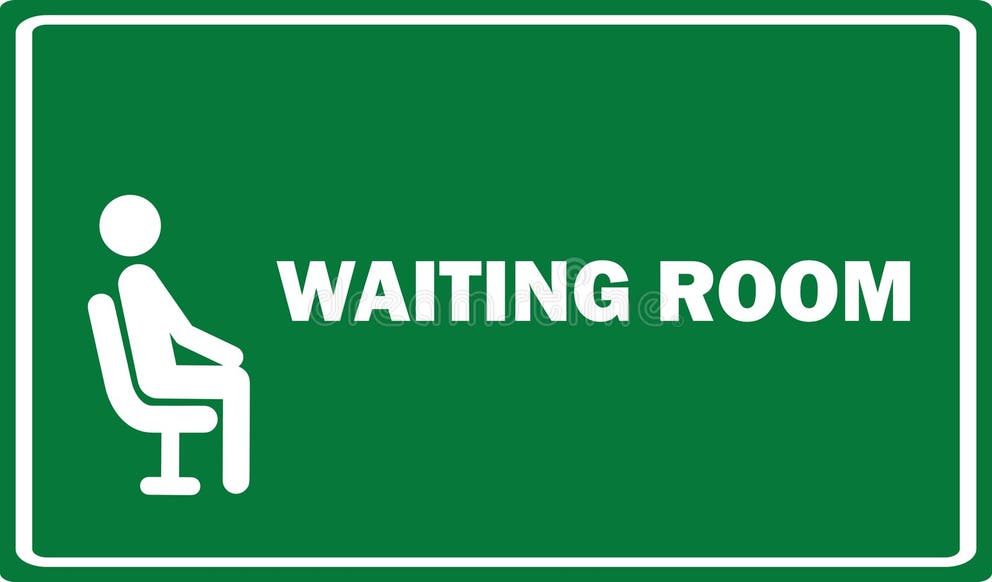 Waiting Symbol Waiting Area Sign Green Color Waiting Room Vector ...