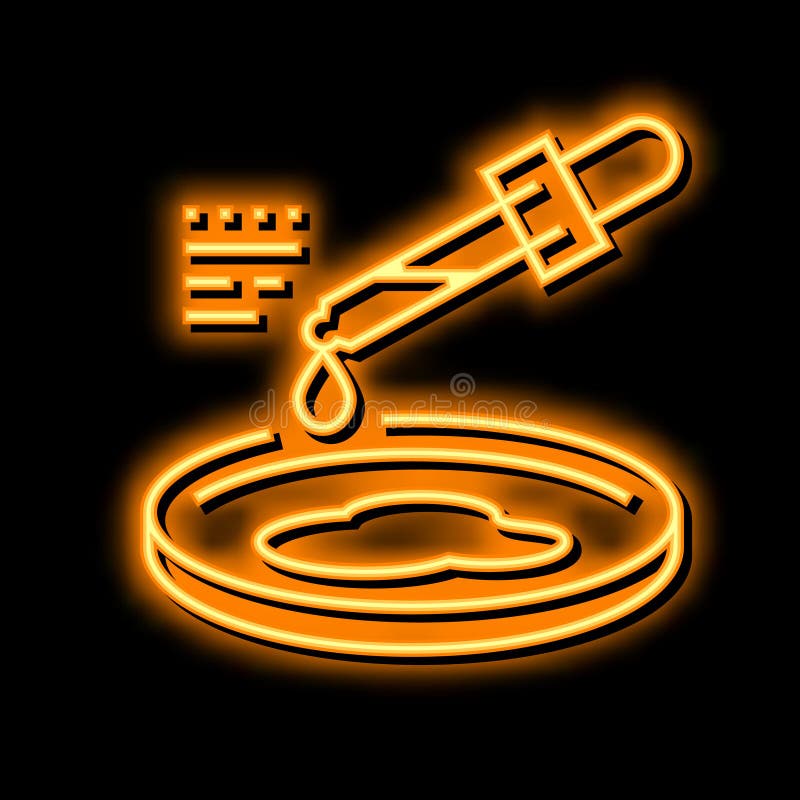 Test Blood Analysis Neon Glow Icon Illustration Stock Vector ...