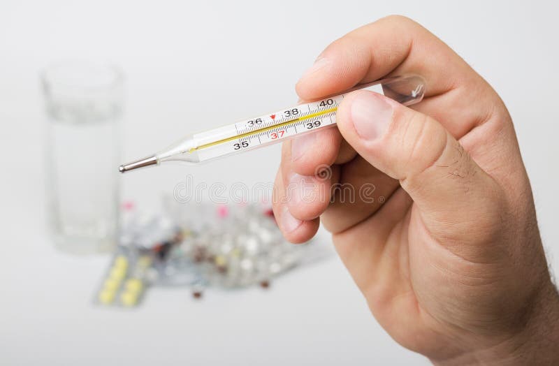 Test body temperature. stock image. Image of test, health - 56271215