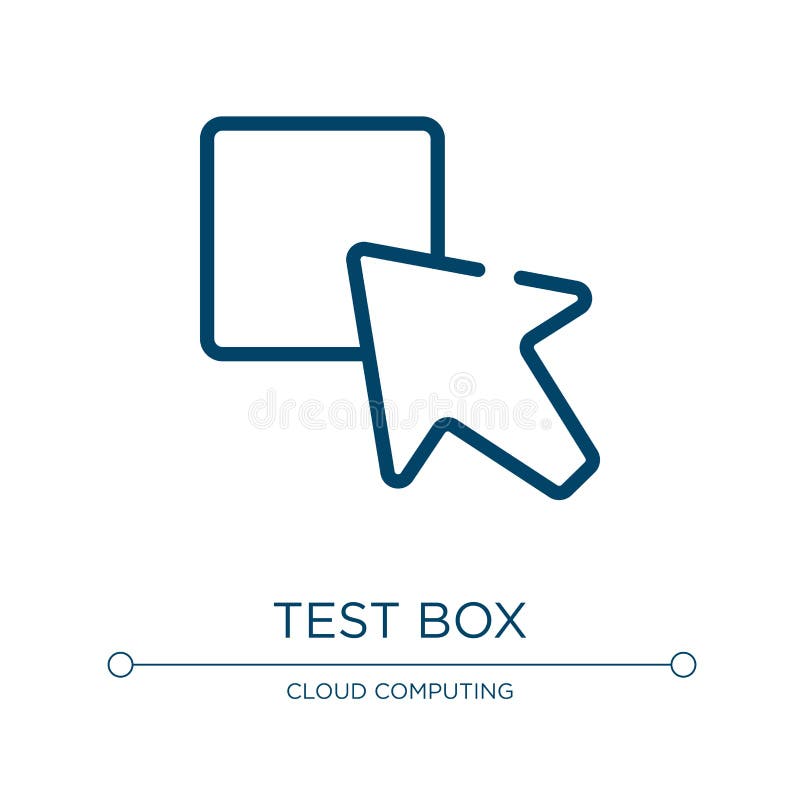 Test Box Icon. Linear Vector Illustration from Cursors and Pointers ...