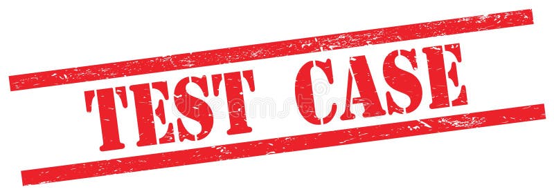 TEST CASE Text on Red Grungy Round Rubber Stamp Stock Illustration ...