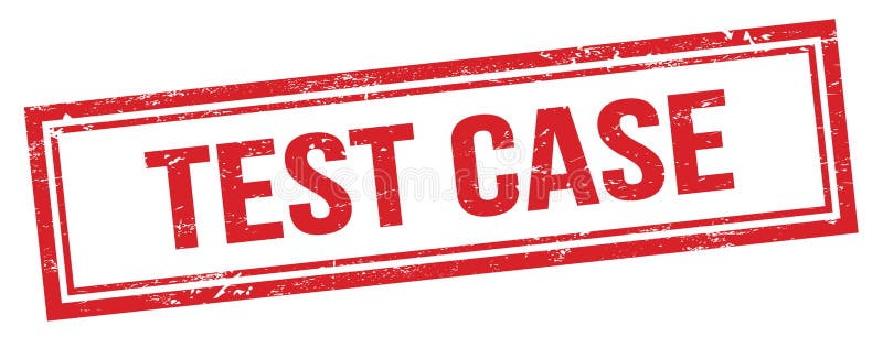 TEST CASE Text on Red Grungy Vintage Stamp Stock Illustration ...