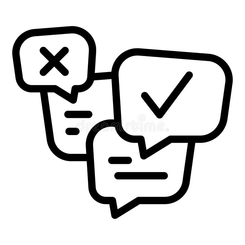 Test Chat Icon Outline Vector. Social Review Stock Vector ...