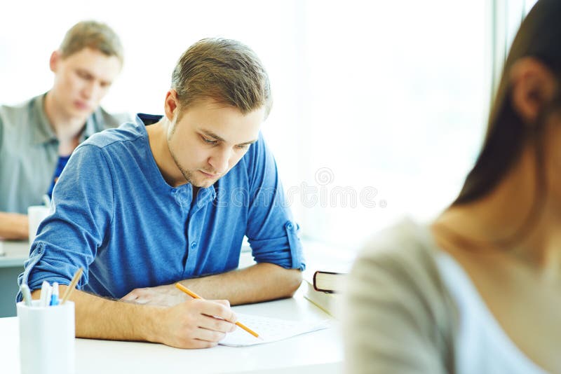 Test in college stock photo. Image of student, teenager - 72648668