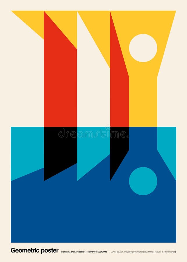 Original Poster Made in the Bauhaus Style Stock Vector - Illustration ...