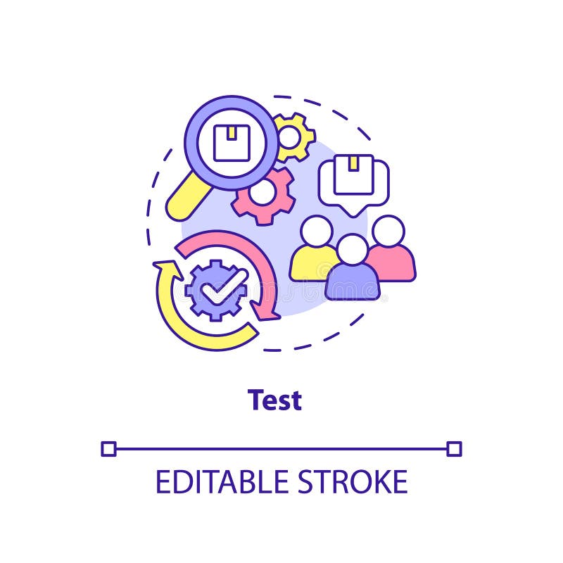 Test concept icon stock vector. Illustration of abstract - 243844059