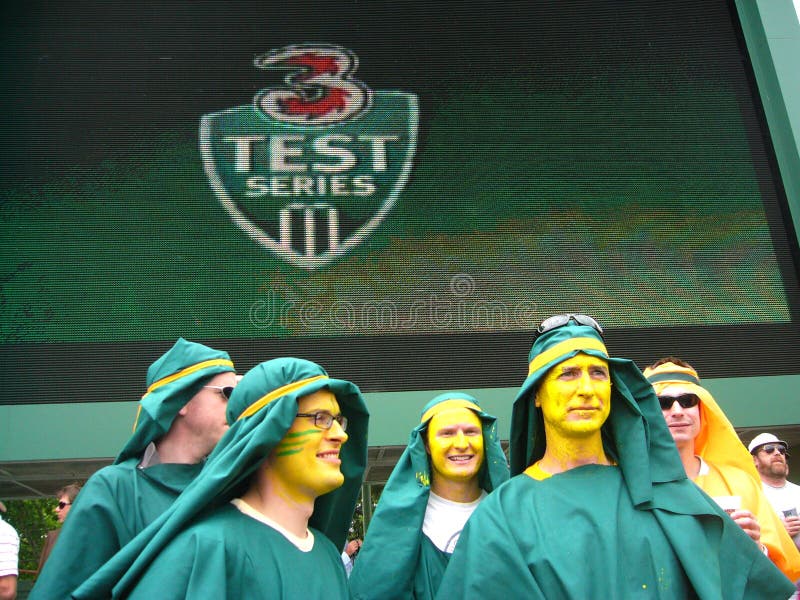 Test Cricket Crowd Costumes Editorial Image - Image of australian ...