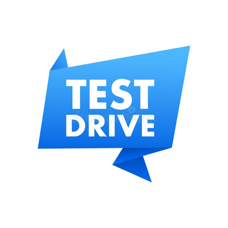 Test Drive Label. Banner Icon. Vector Stock Illustration. Stock Vector ...