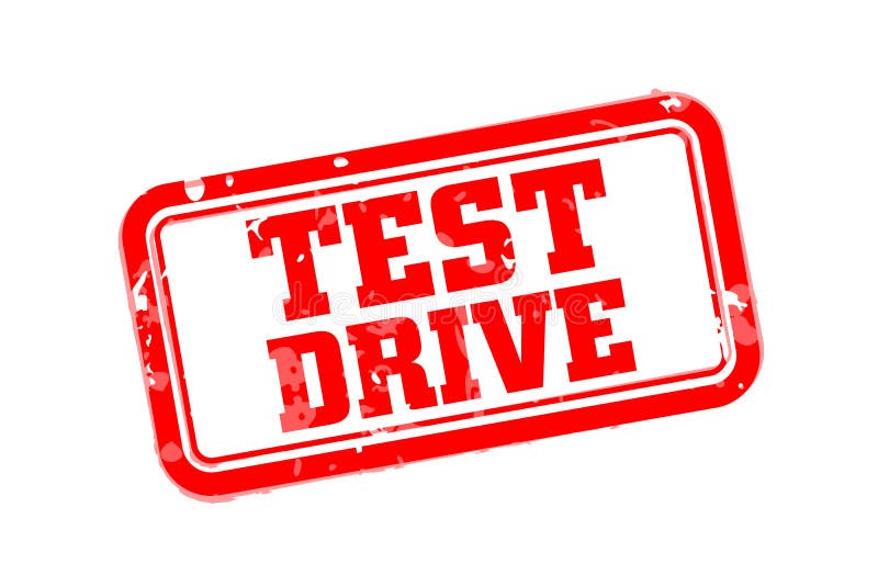 Test drive rubber stamp stock vector. Illustration of brush - 83716520