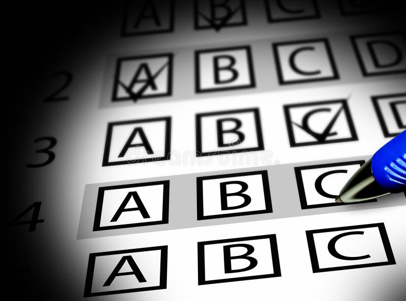 Test abcd stock photo. Image of class, examination, scan - 17029344