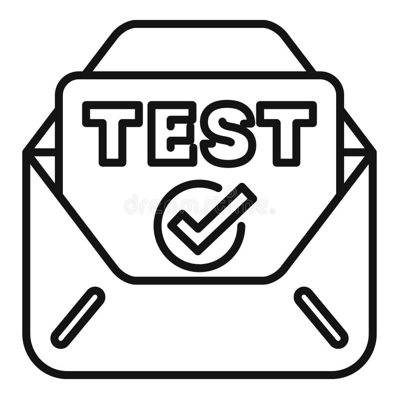 Test Exam Result Mail Sending with Check Mark Icon Stock Vector ...