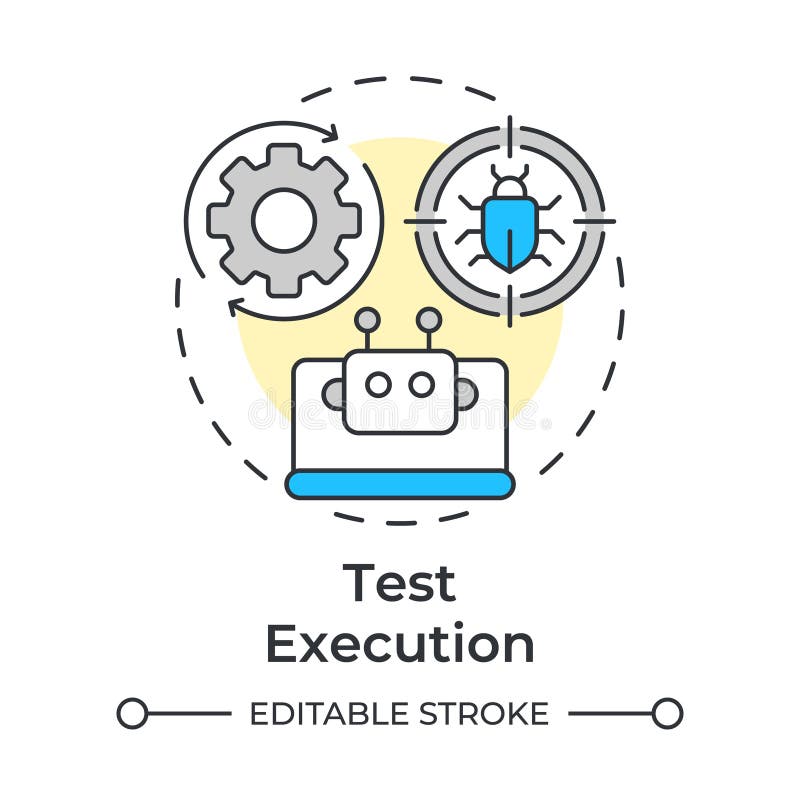 Test Execution Multi Color Concept Icon Stock Illustration ...