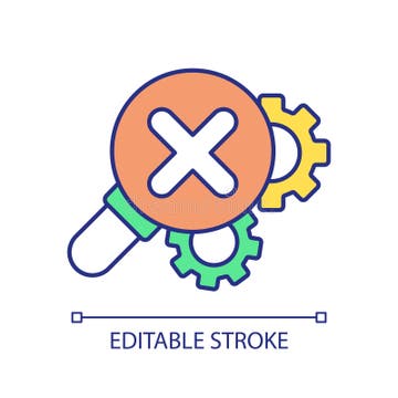 Test fail RGB color icon stock vector. Illustration of analysis - 286105628