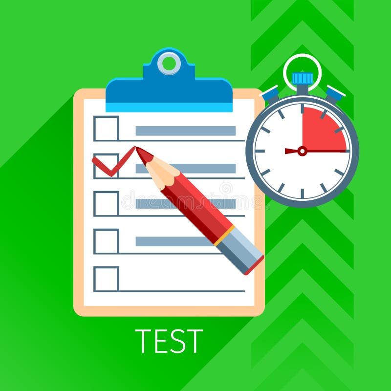 Test Flat Icon Set stock illustration. Illustration of education - 72480591