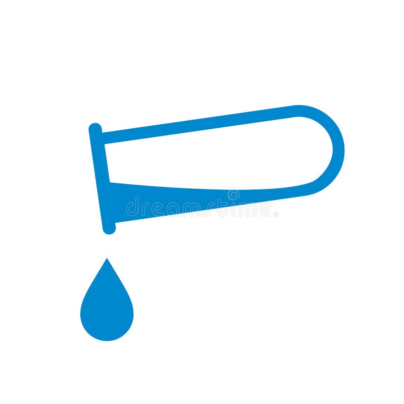 Test glass and drop icon stock vector. Illustration of analyze - 92616625