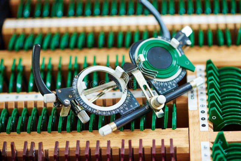 Test Glasses Phoropter for Eyesight Examinations Stock Photo - Image of ...