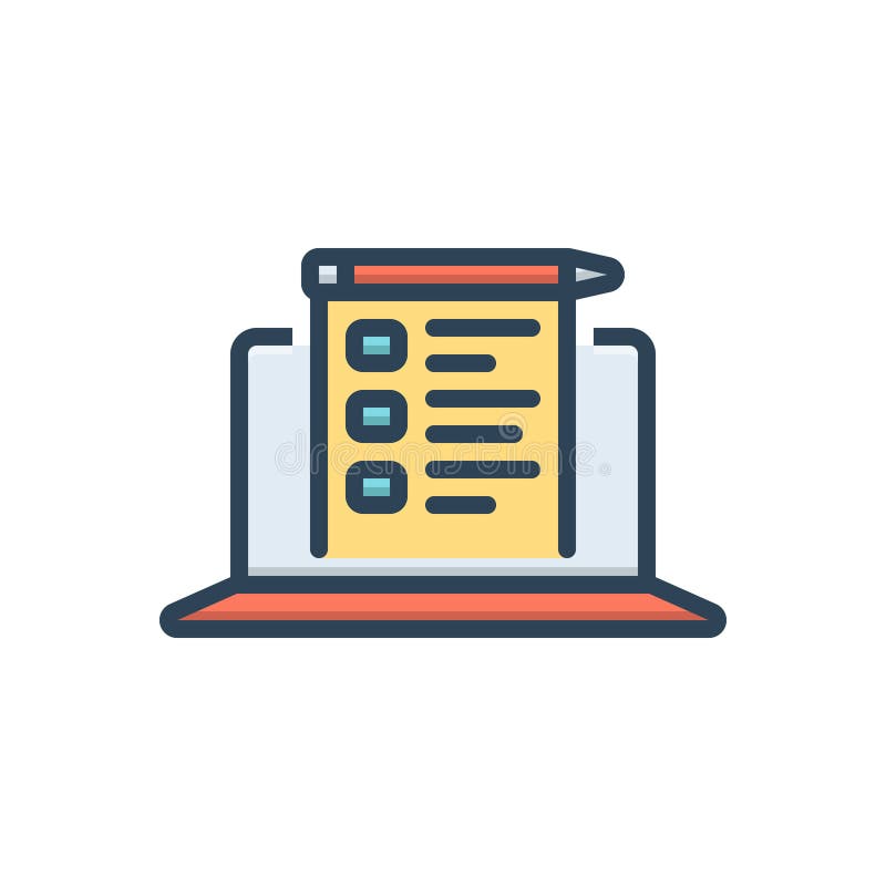 Color Illustration Icon for Test, Feedback and Improvement Stock ...