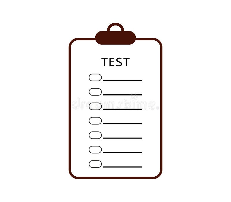 Test icon illustrated stock illustration. Illustration of questionnaire ...