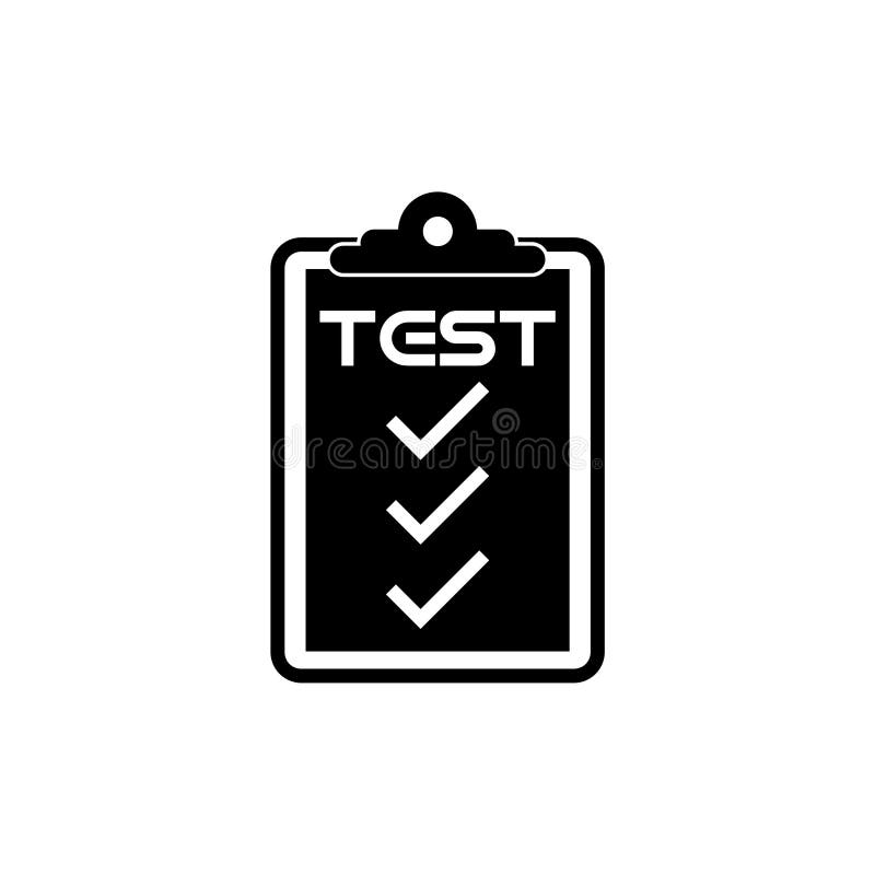 Test Icon Isolated on White Background Stock Vector - Illustration of ...