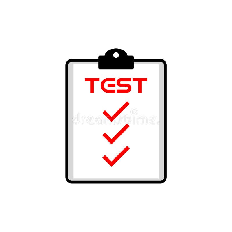 Test Icon Isolated on White Background Stock Vector - Illustration of ...