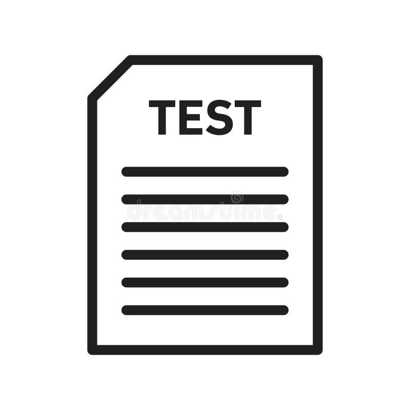 Test Icon Simple Thin Outline Stock Vector - Illustration of design ...