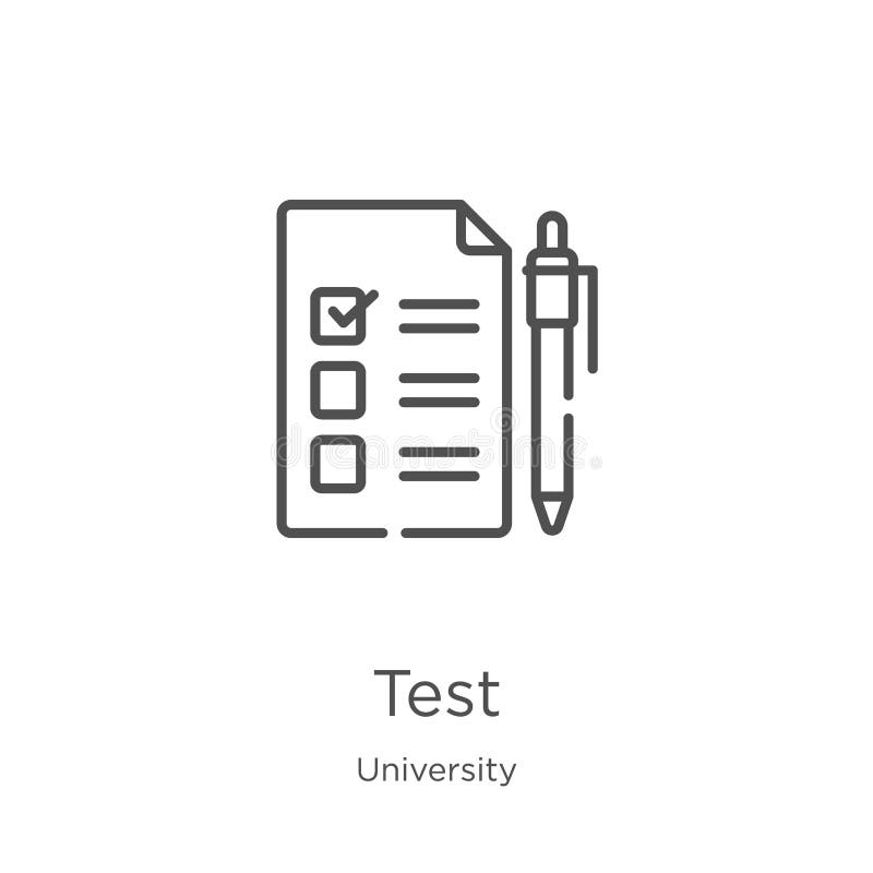 Test Icon Vector from University Collection. Thin Line Test Outline ...
