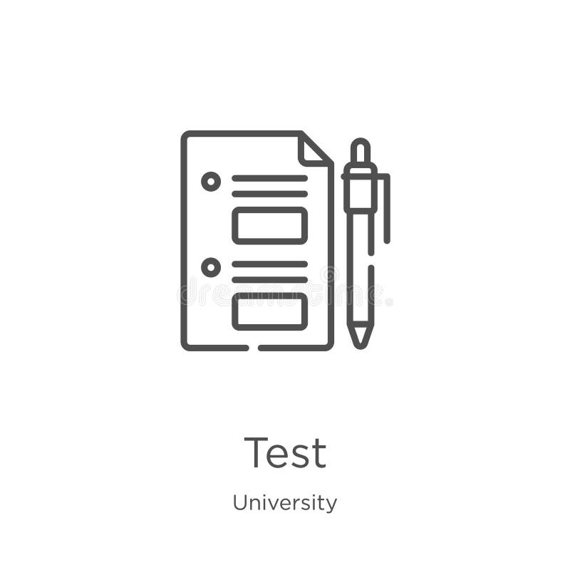 Test Icon Vector from University Collection. Thin Line Test Outline ...