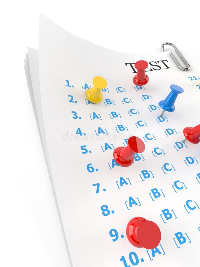 Test stock illustration. Illustration of choice, thumbtack - 96415099