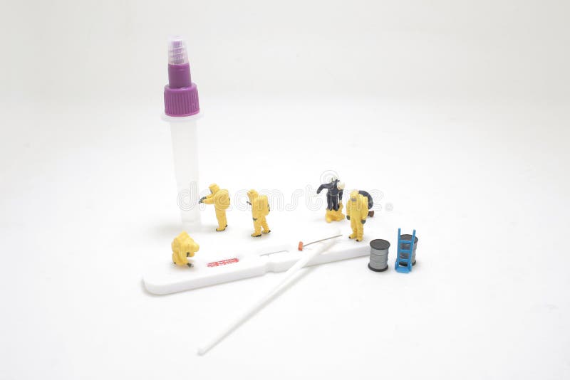 Test Kit for Self Testing with Mini Figure Stock Image - Image of ...