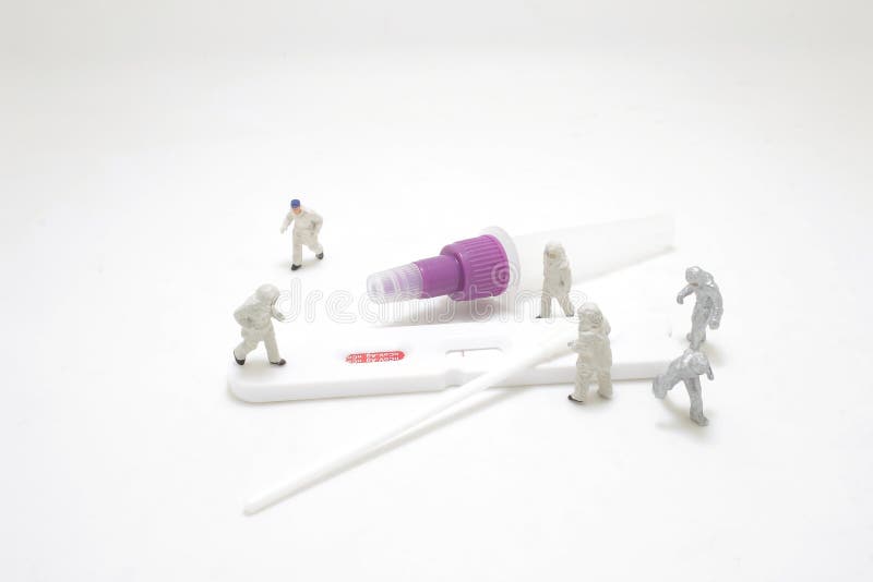 Test Kit for Self Testing with Mini Figure Stock Image - Image of ...