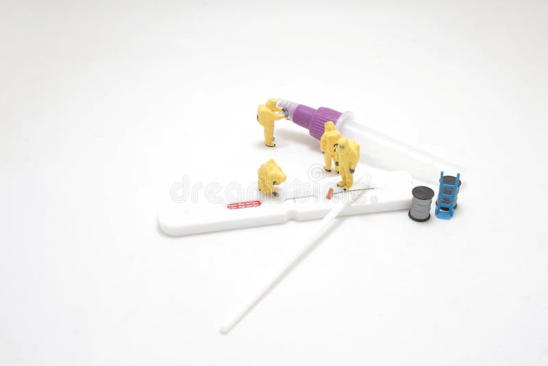 Test Kit for Self Testing with Mini Figure Stock Photo - Image of ...