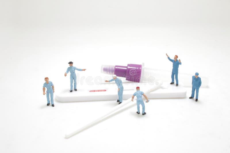 Test Kit for Self Testing with Mini Figure Stock Image - Image of mini ...