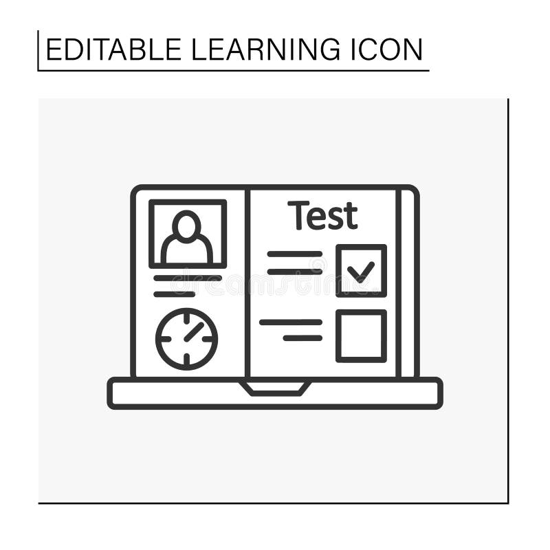 Test line icon stock vector. Illustration of study, education - 231290734