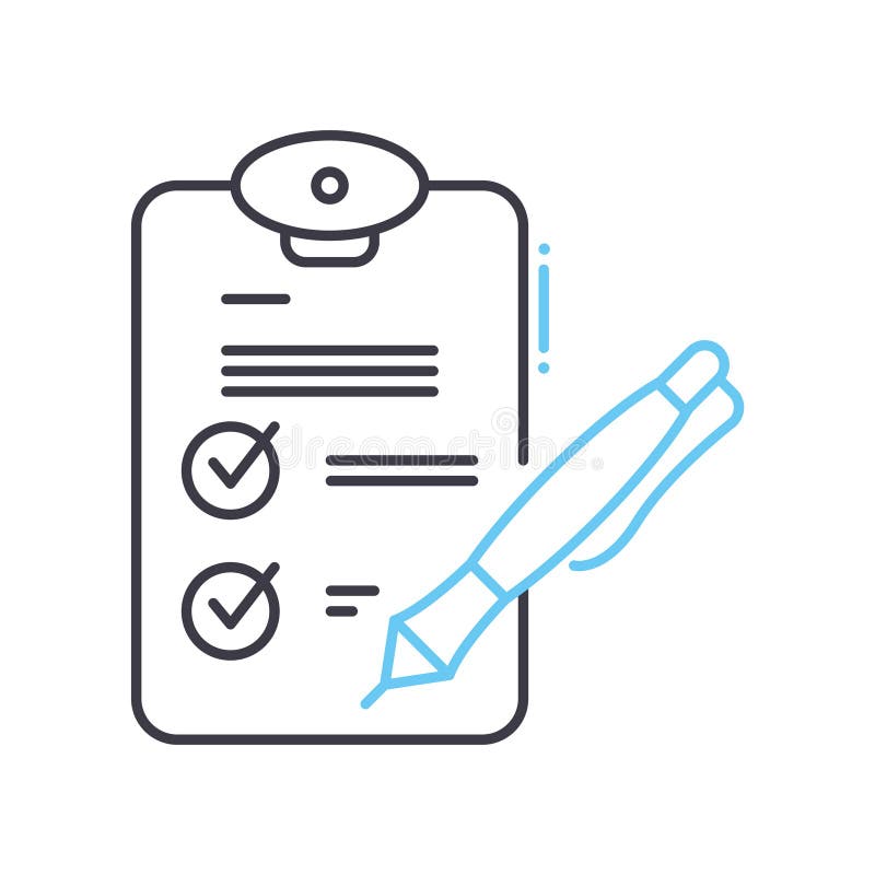 Test Line Icon, Outline Symbol, Vector Illustration, Concept Sign Stock ...