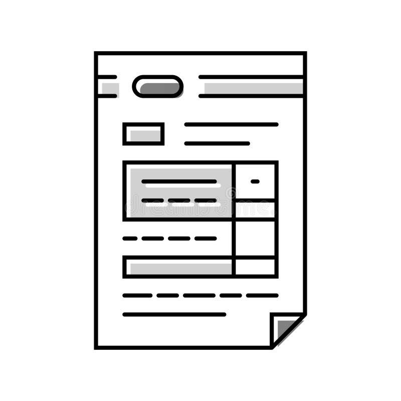 Test List Color Icon Vector Illustration Stock Vector - Illustration of ...