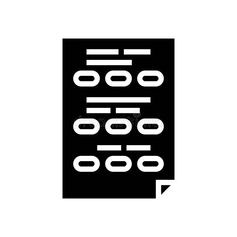 Test List Glyph Icon Vector Illustration Stock Vector - Illustration of ...