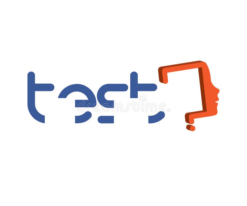 Test Logo Design vector illustratie. Illustration of keus - 81268665