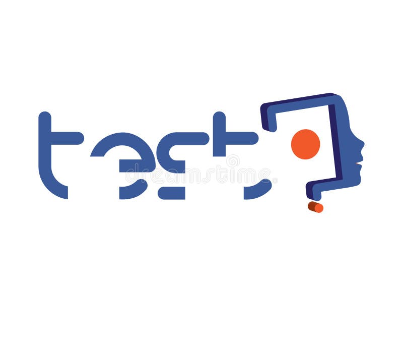 Test Logo Design stock illustration. Illustration of exam - 81278935