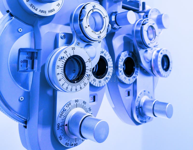 Test and Measurement of Myopia and Long Sight Stock Image - Image of ...