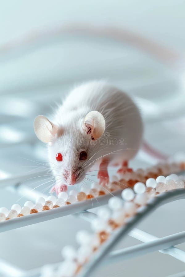 Test Mouse in the Laboratory. Selective Focus Stock Image - Image of ...