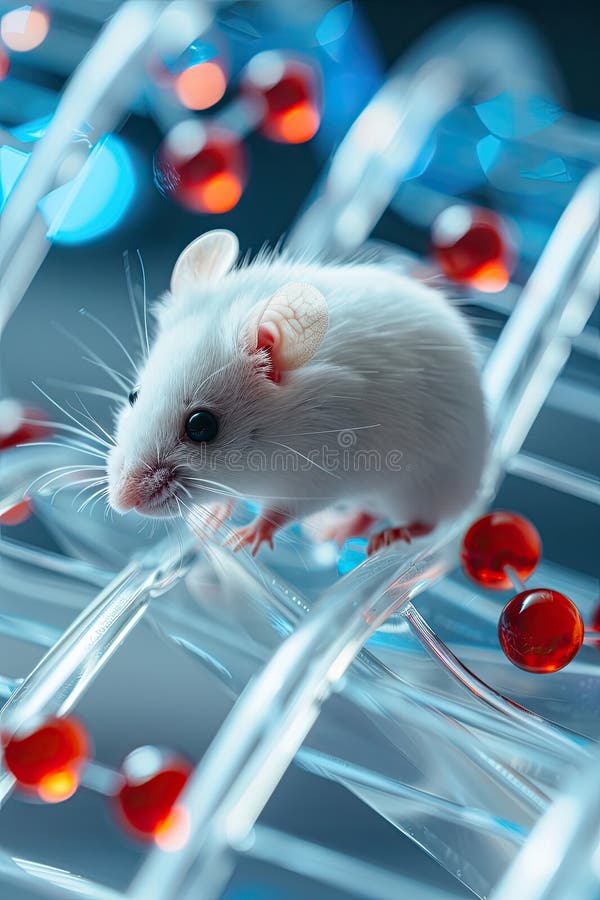 Test Mouse in the Laboratory. Selective Focus Stock Image - Image of ...