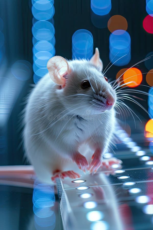Test Mouse in the Laboratory. Selective Focus Stock Image - Image of ...