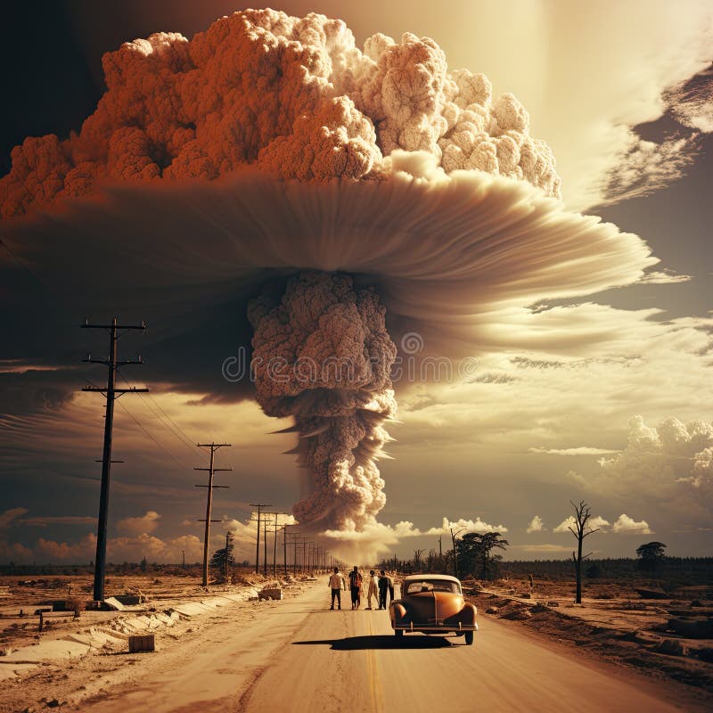 Test and Nuclear Explosion Test. Stock Illustration - Illustration of ...