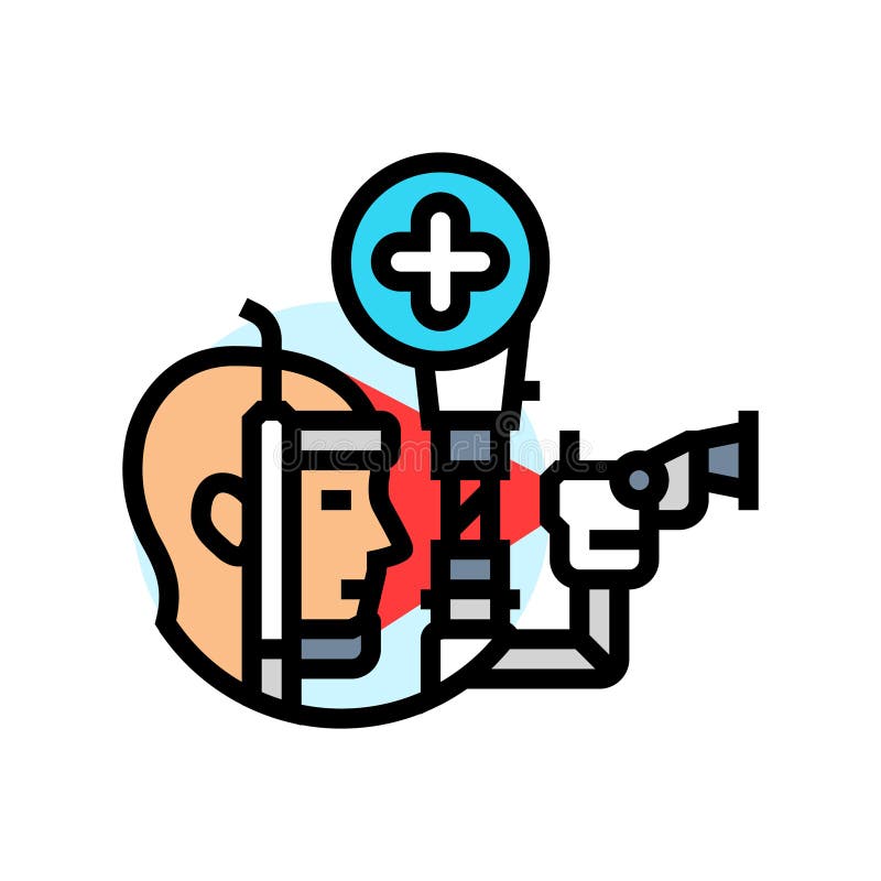 Test Optometry Vision Eye Color Icon Vector Illustration Stock ...